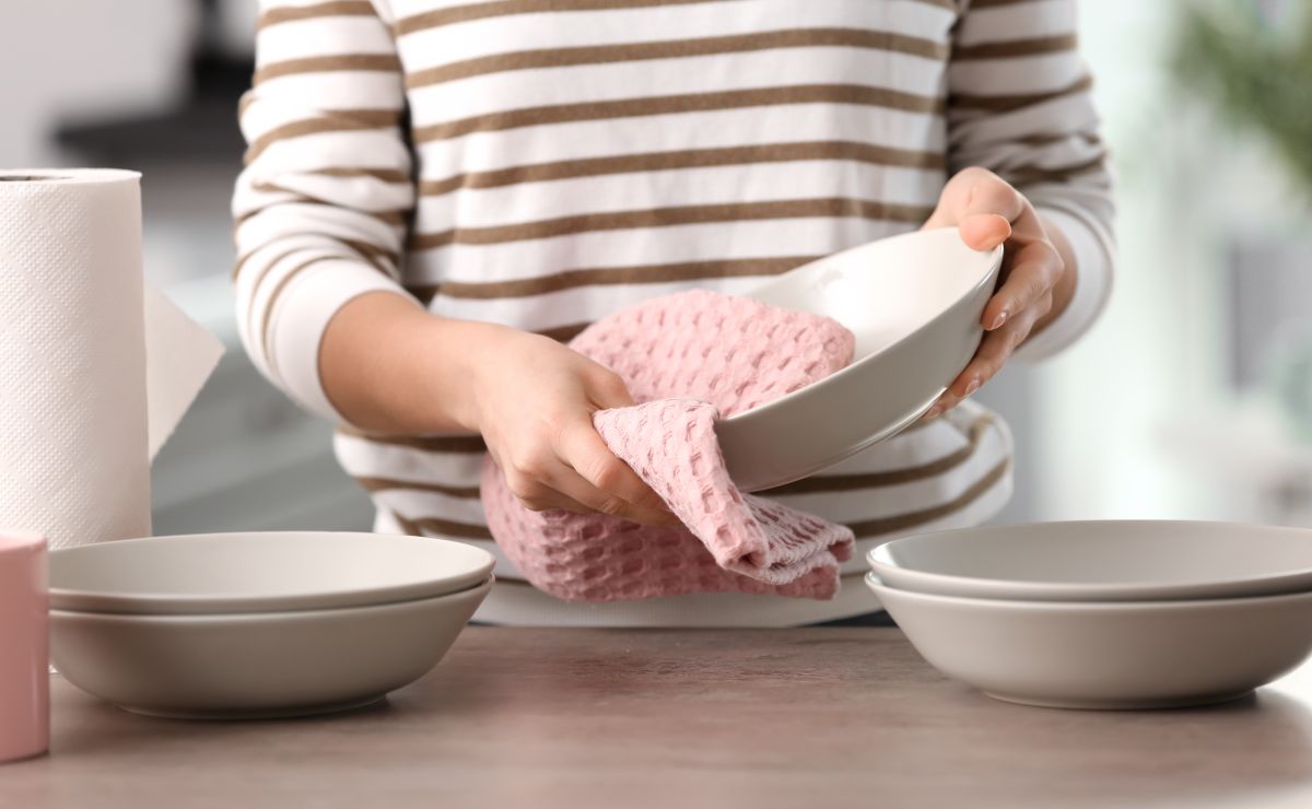 Cuán saludable es que seques los platos con una toalla después de ...